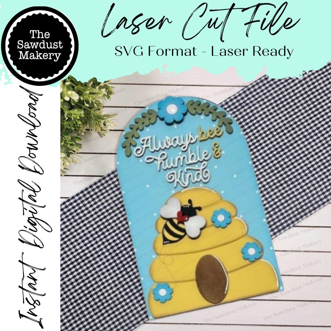 Interchangeable Large Arched Boho Sign Insert | Bee Kind Arched Boho ...