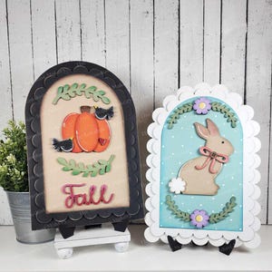 Decorative Interchangeable Scalloped Sign Holder | Large Arch Boho ...