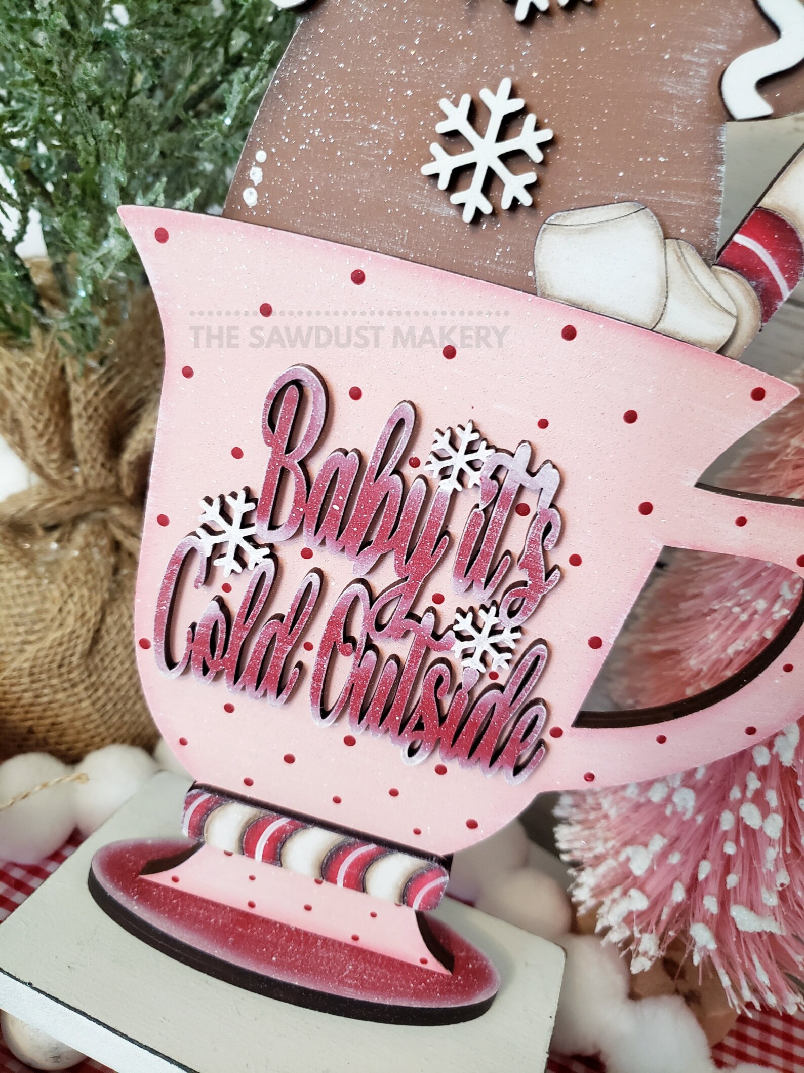 Hot Cocoa Gingerbread Mug SVG File | Laser Cut File | Gingerbread SVG ...