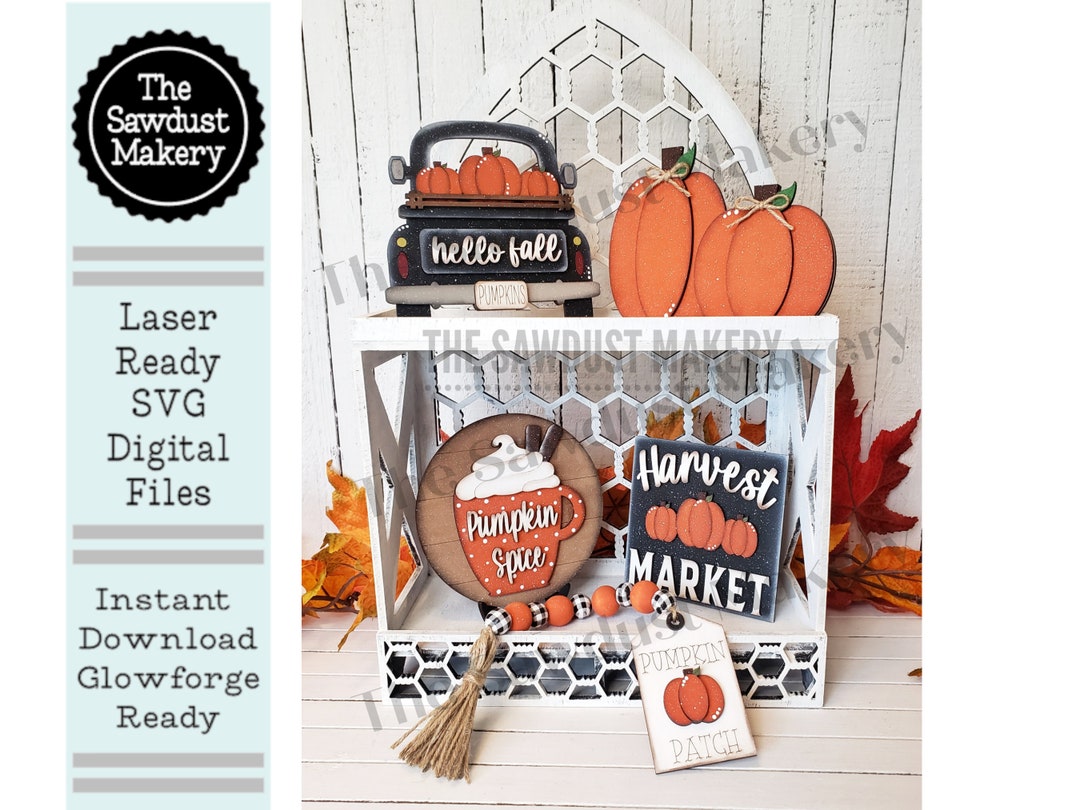 Fall Harvest SVG File | Laser Cut File | Glowforge | USA | Pumpkin ...