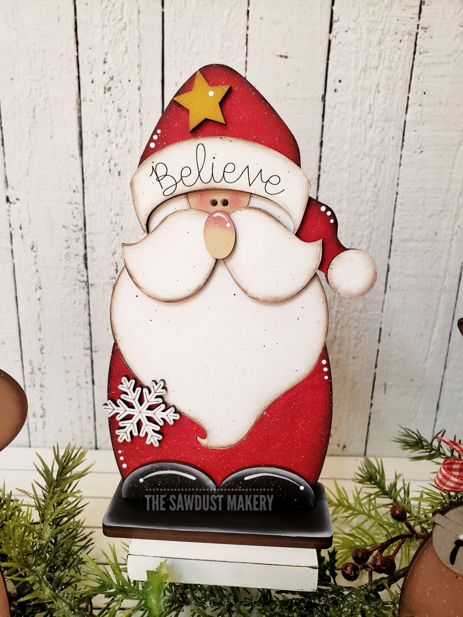 Standing Holiday Christmas SVG File | Laser Cut File | Glowforge ...
