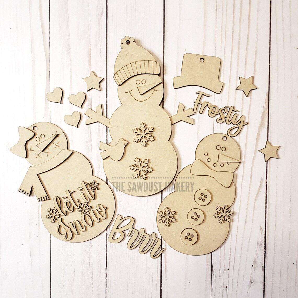 Build a Snowman Christmas Ornament SVG File | Laser Cut File ...