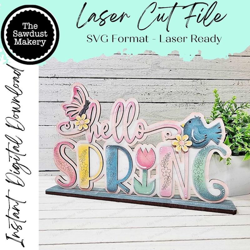 Spring Wood Signs Mantle - Etsy