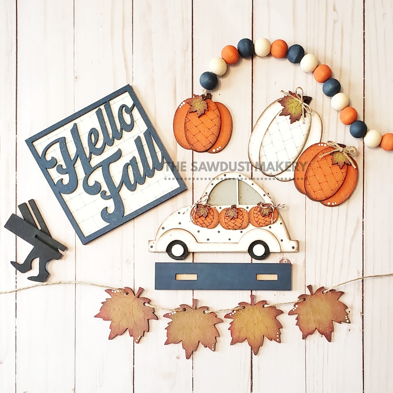 Hello Fall SVG File Laser Cut File Glowforge Hello Fall - Etsy