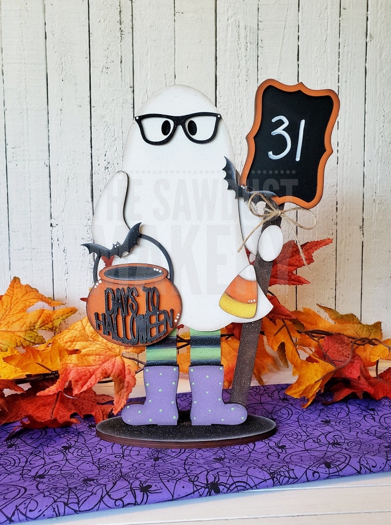Halloween Ghost Countdown SVG File Laser Cut File Standing - Etsy