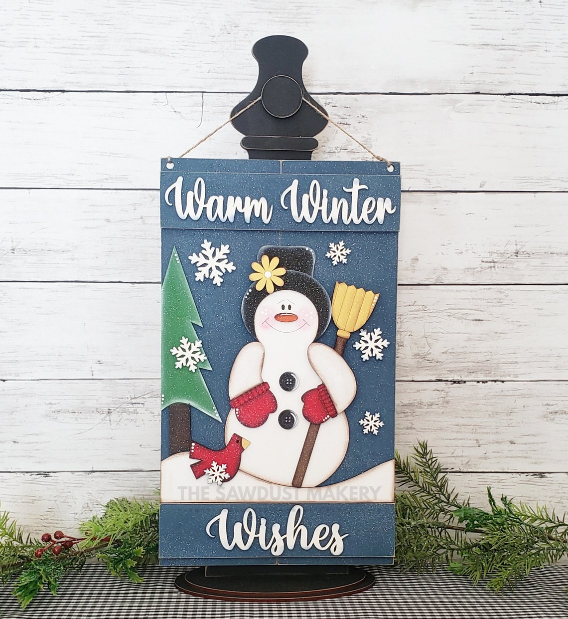 Snowman Pallet Sign Door Hanger SVG File Laser Cut File - Etsy