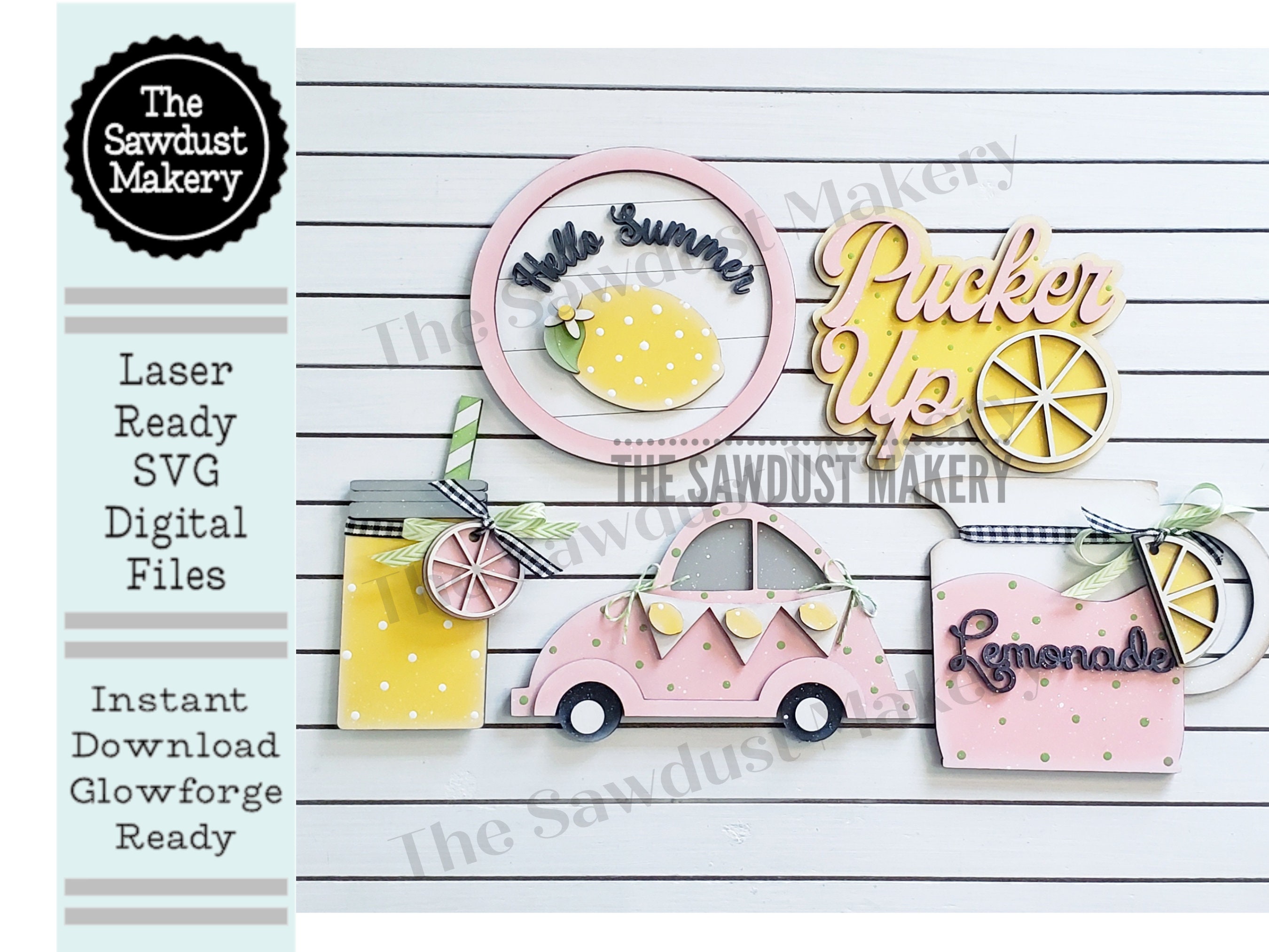 Lemonade Summer SVG File | Laser Cut File | Pucker up | Lemons | Summer ...