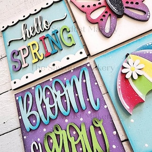Spring Laser Cut Files | Spring Interchangeable Leaning Sign Bundle ...