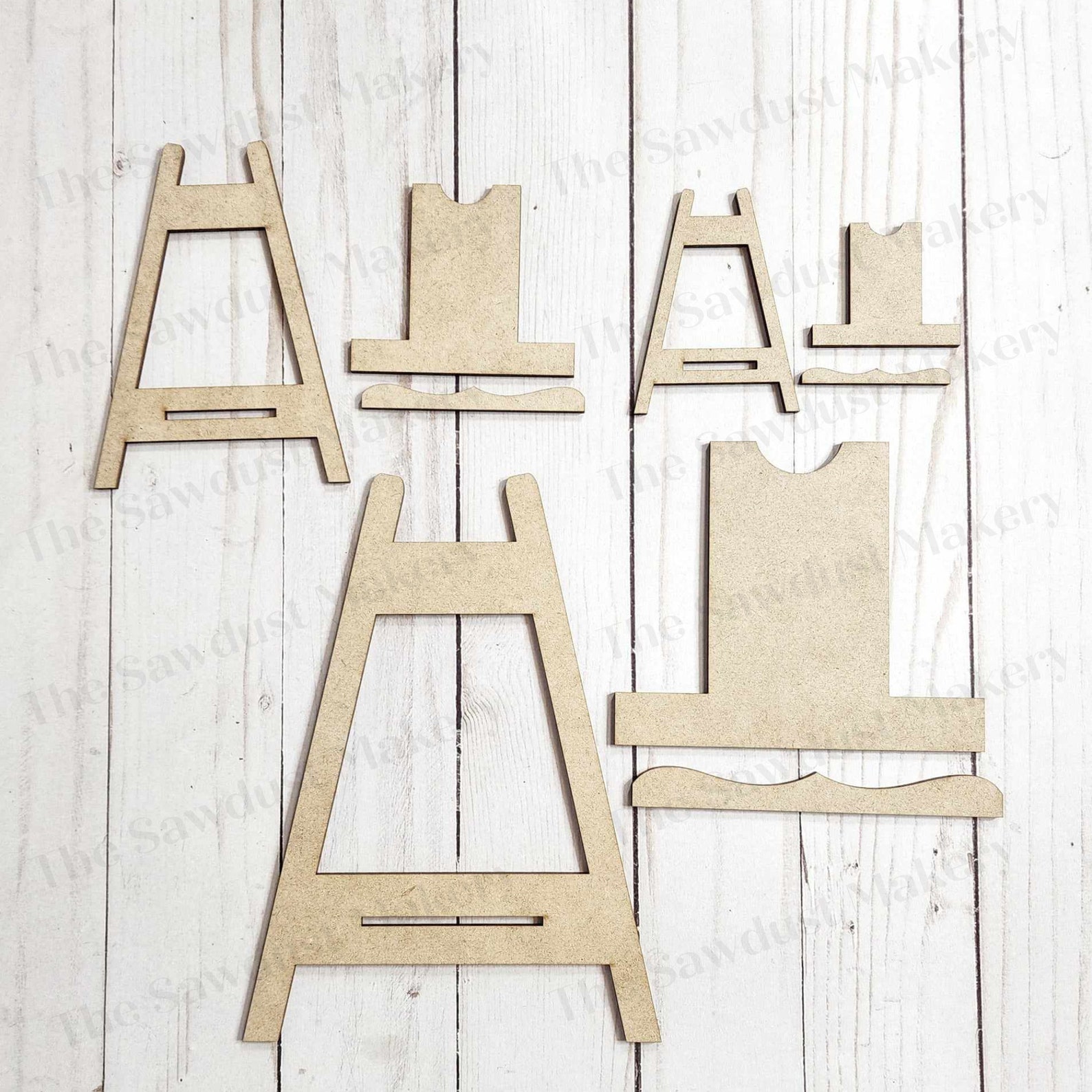 Small Sign Easel Holder SVG | Easel SVG | Laser Cut File | Small Wreath ...