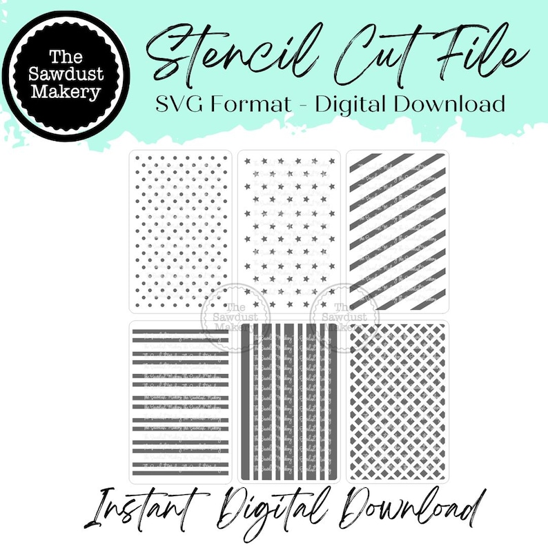 Digital Stencil Set | Basic Mini Stencil Set Vol 1 | Stencil SVG ...