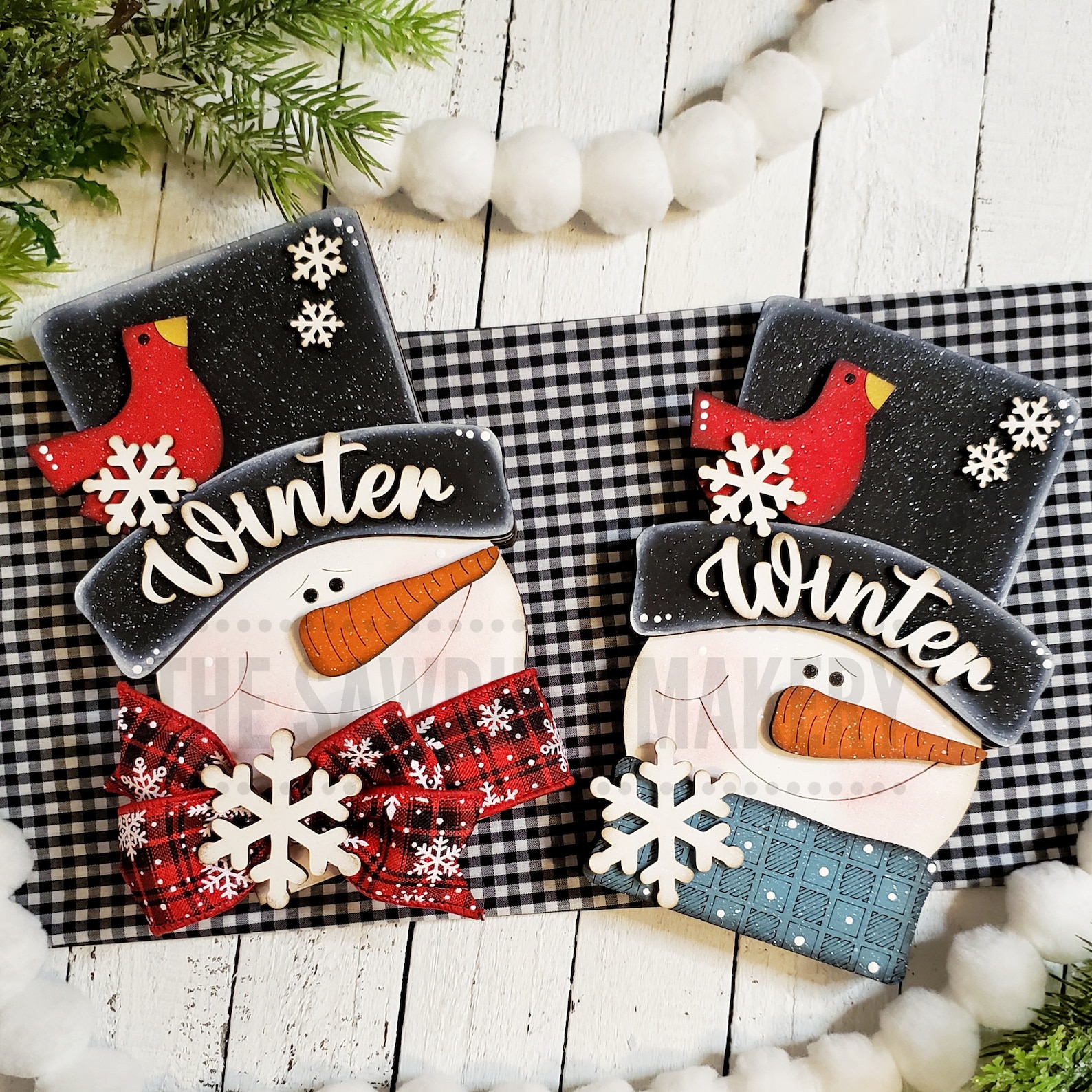 Chunky Winter Snowman Head SVG Snowman Laser Cut File Let It - Etsy