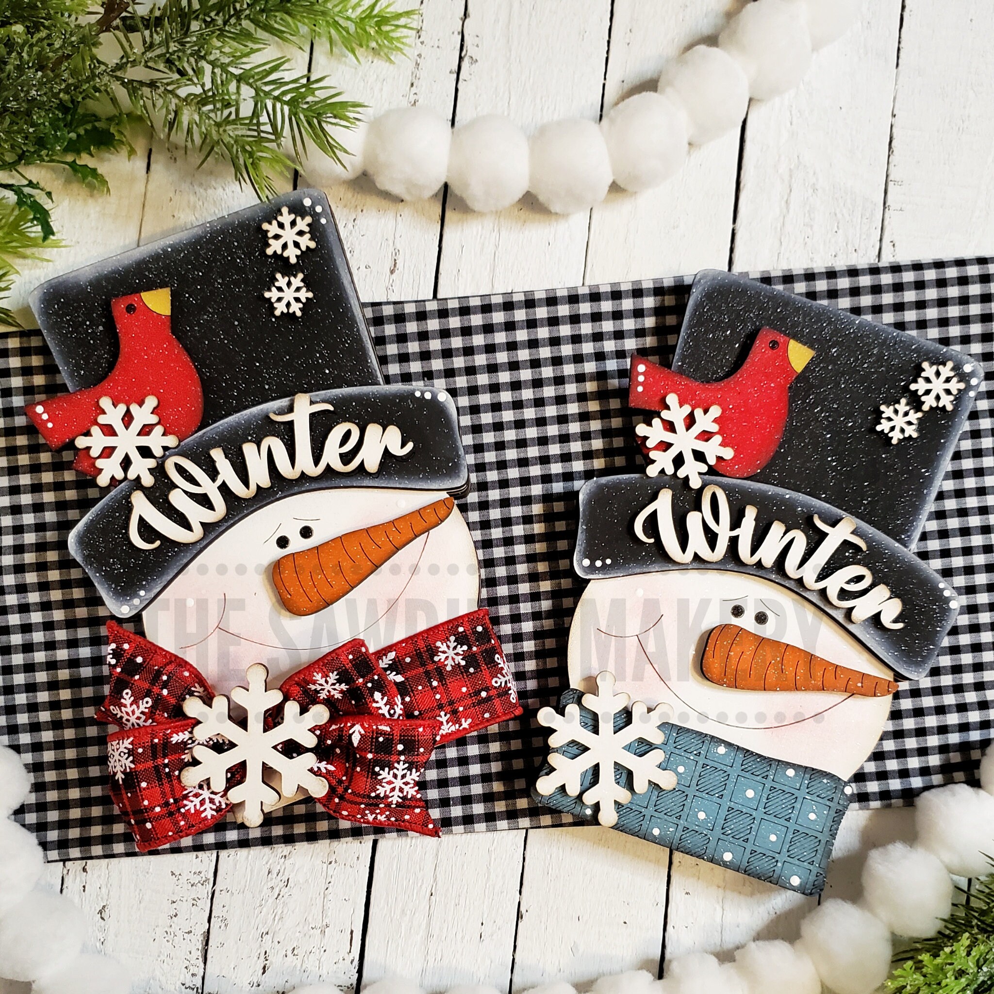 Chunky Winter Snowman Head SVG Snowman Laser Cut File Let It - Etsy