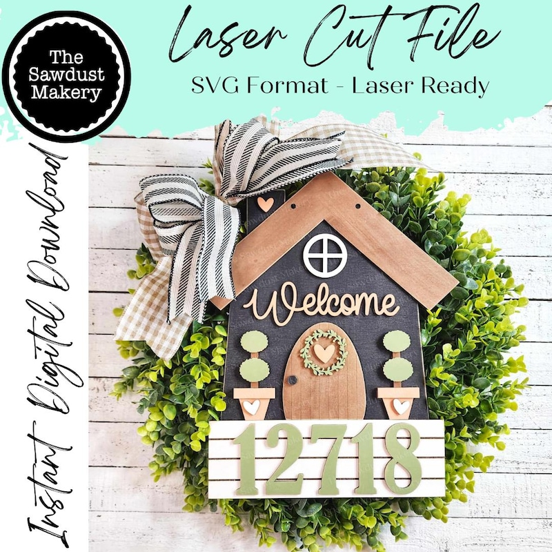 House Number Template Svg - Etsy