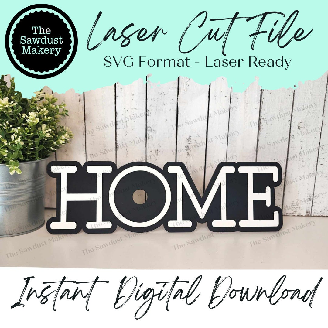 Interchangeable Home Sign Frame SVG | Laser Cut File | Glowforge | 3 ...