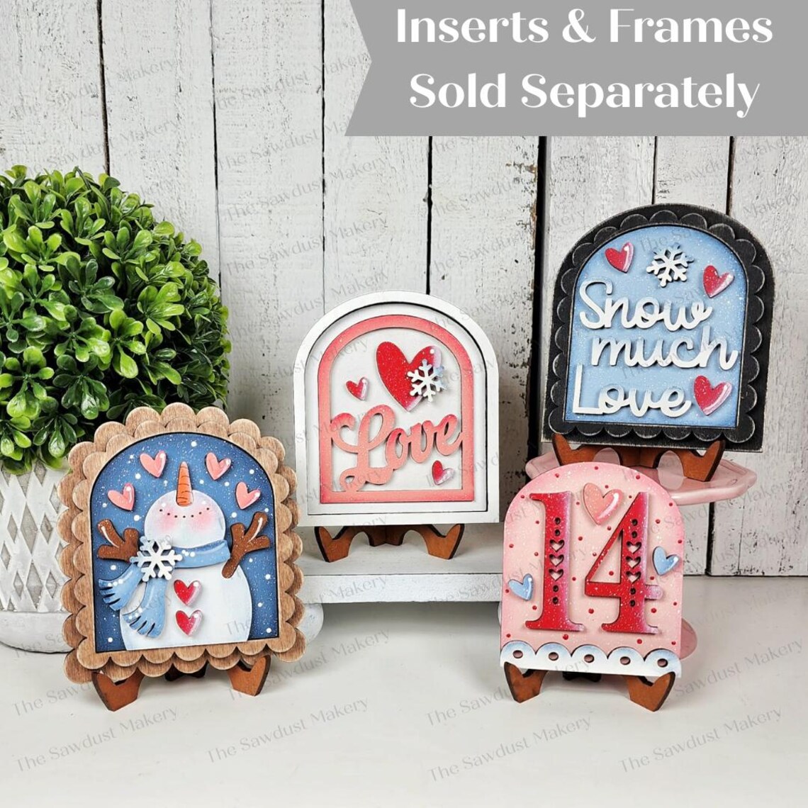 Valentine Snowman Mini Arch Sign Set SVG Sign Bundle | Seasonal ...