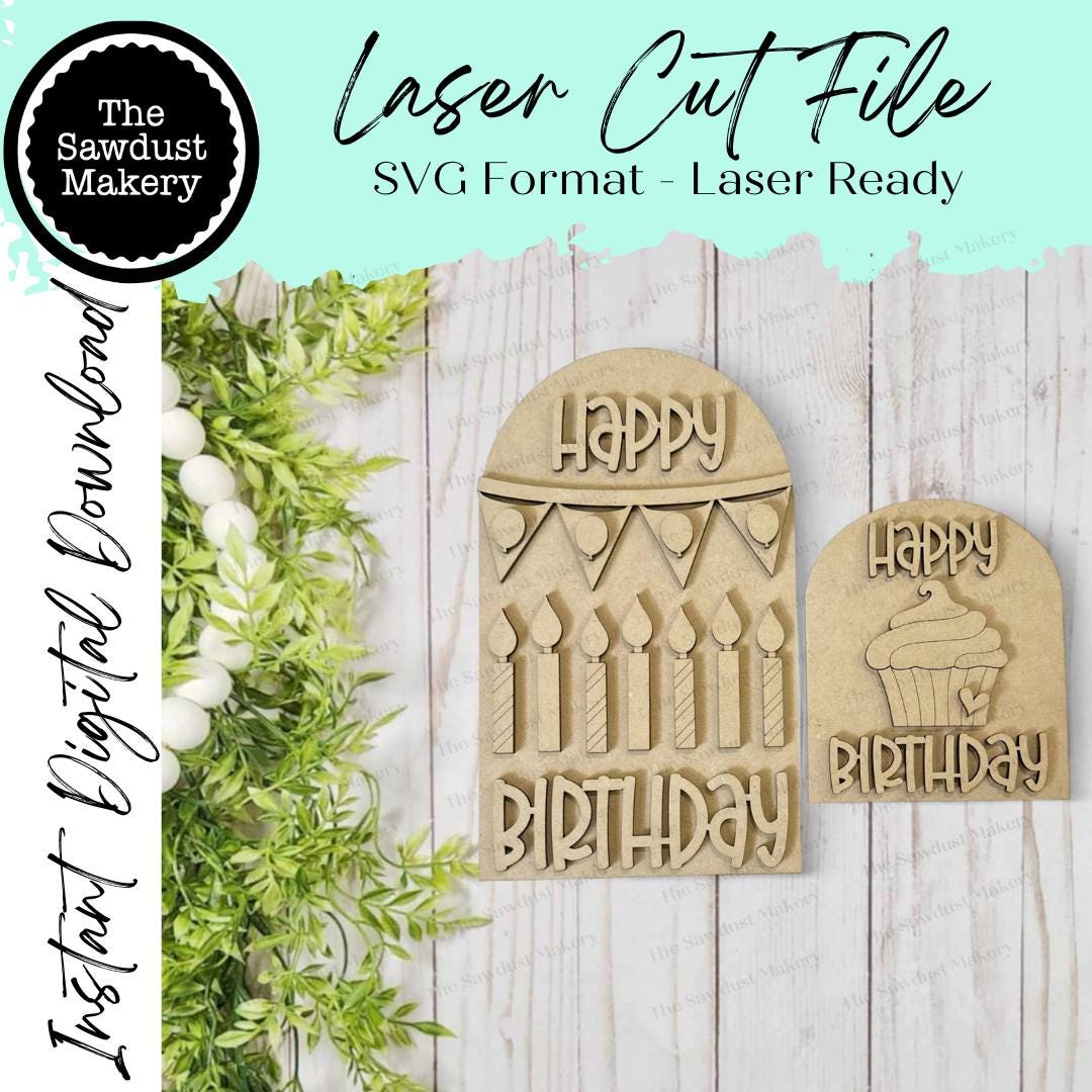 Interchangeable Large Arched Boho Sign Insert | Birthday Sign | SVG ...