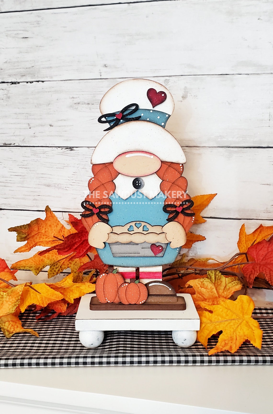 Fall Pilgrim Thanksgiving Girl Gnome SVG File Laser Cut File - Etsy
