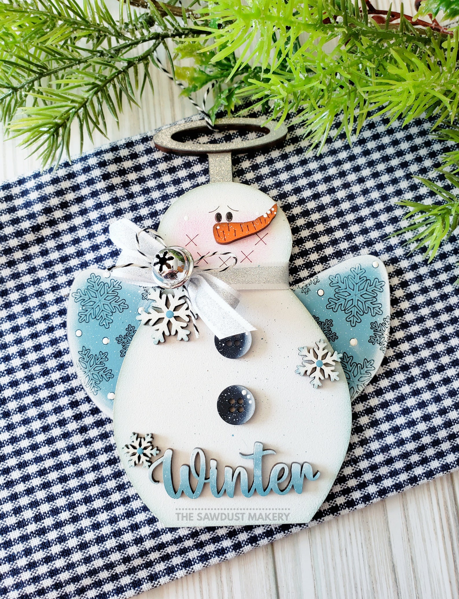 Winter Snow Angel Christmas Ornament SVG File | Laser Cut File ...