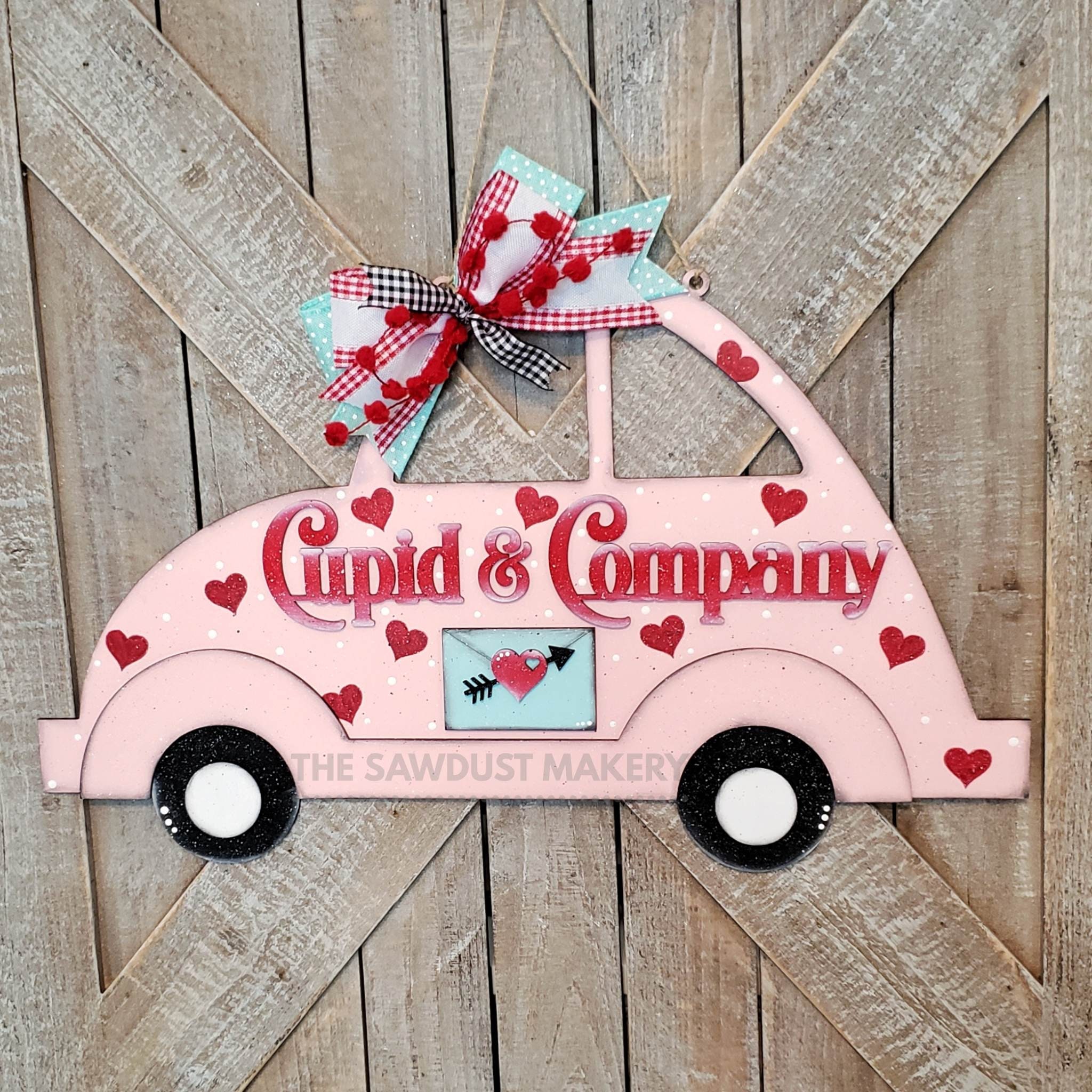 Cupid & Company Love Bug Car Door Hanger SVG Laser File | Valentine Laser Cut Files | Laser ...