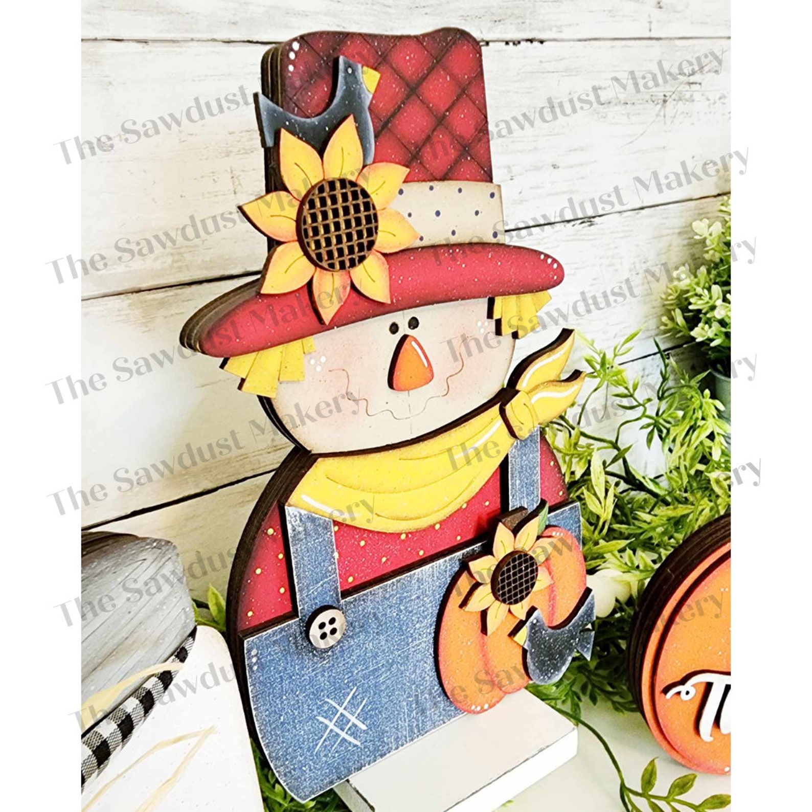 Hello Fall Shelf Sitters SVG File Laser Cut File Glowforge Sunflowers ...