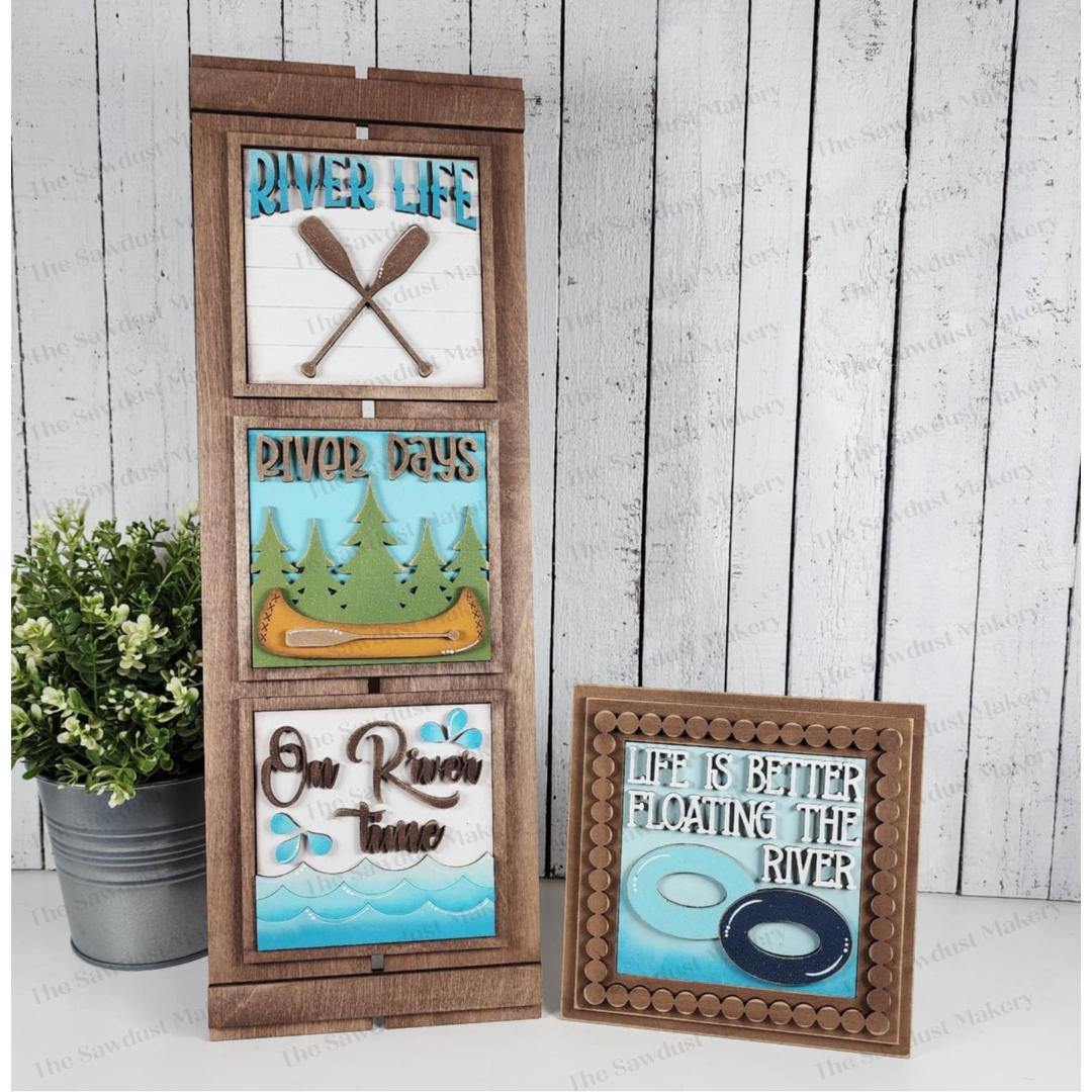 River Life Sign Bundle Laser Cut File | Laser Cut File ...