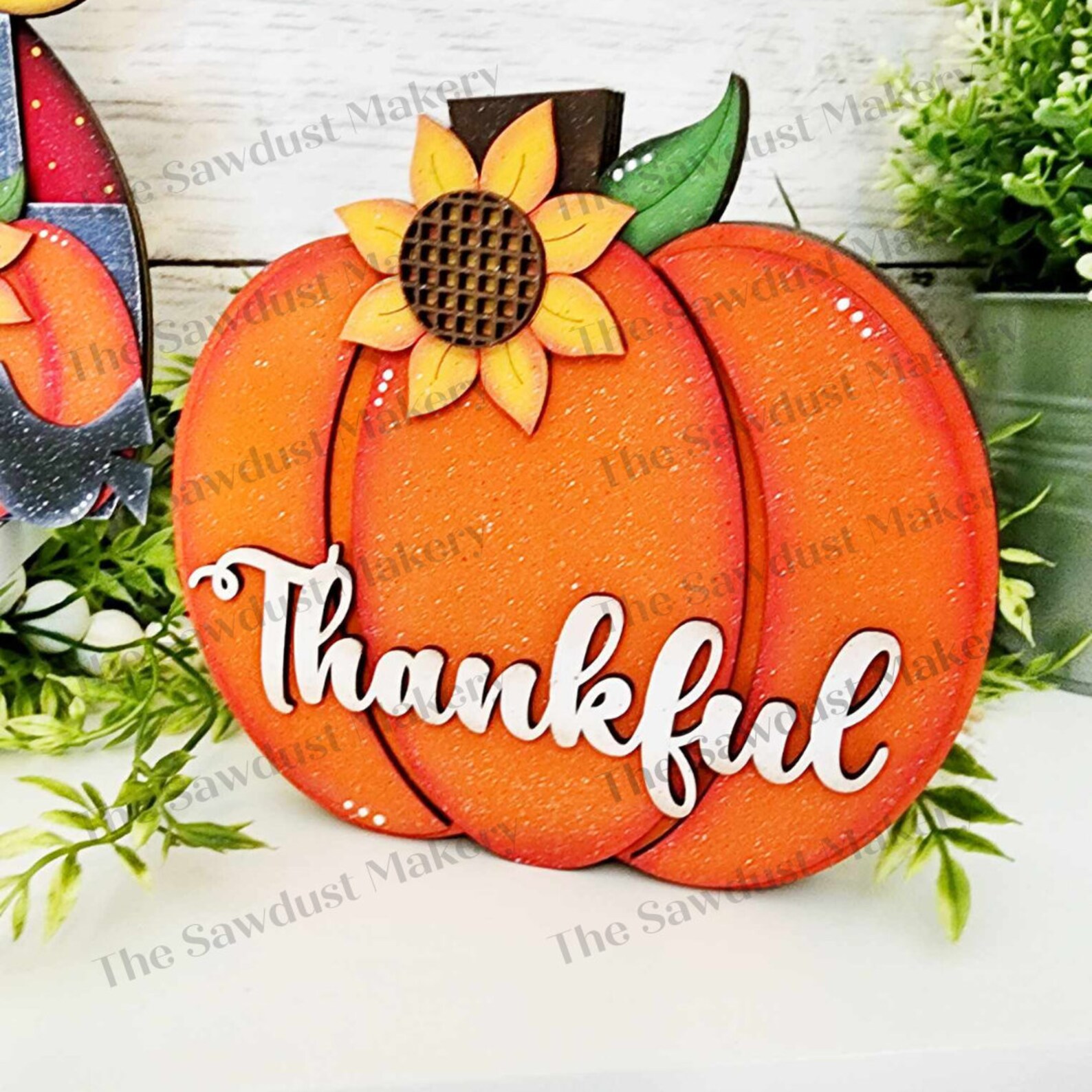 Hello Fall Shelf Sitters SVG File Laser Cut File Glowforge Sunflowers ...