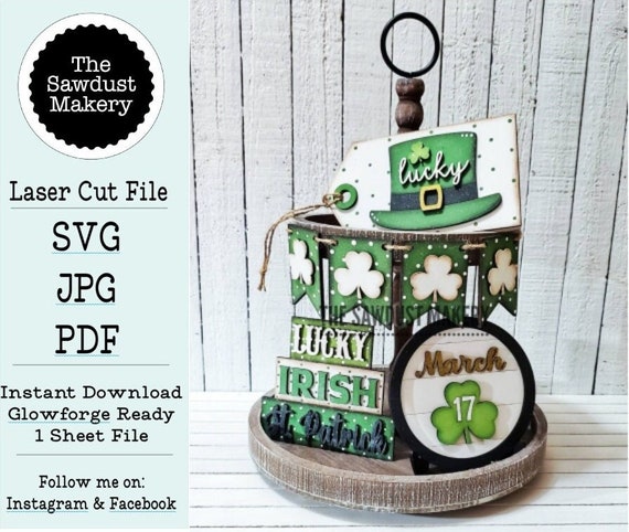 Lucky St. Patrick's Day SVG File Lucky Laser Cut File - Etsy