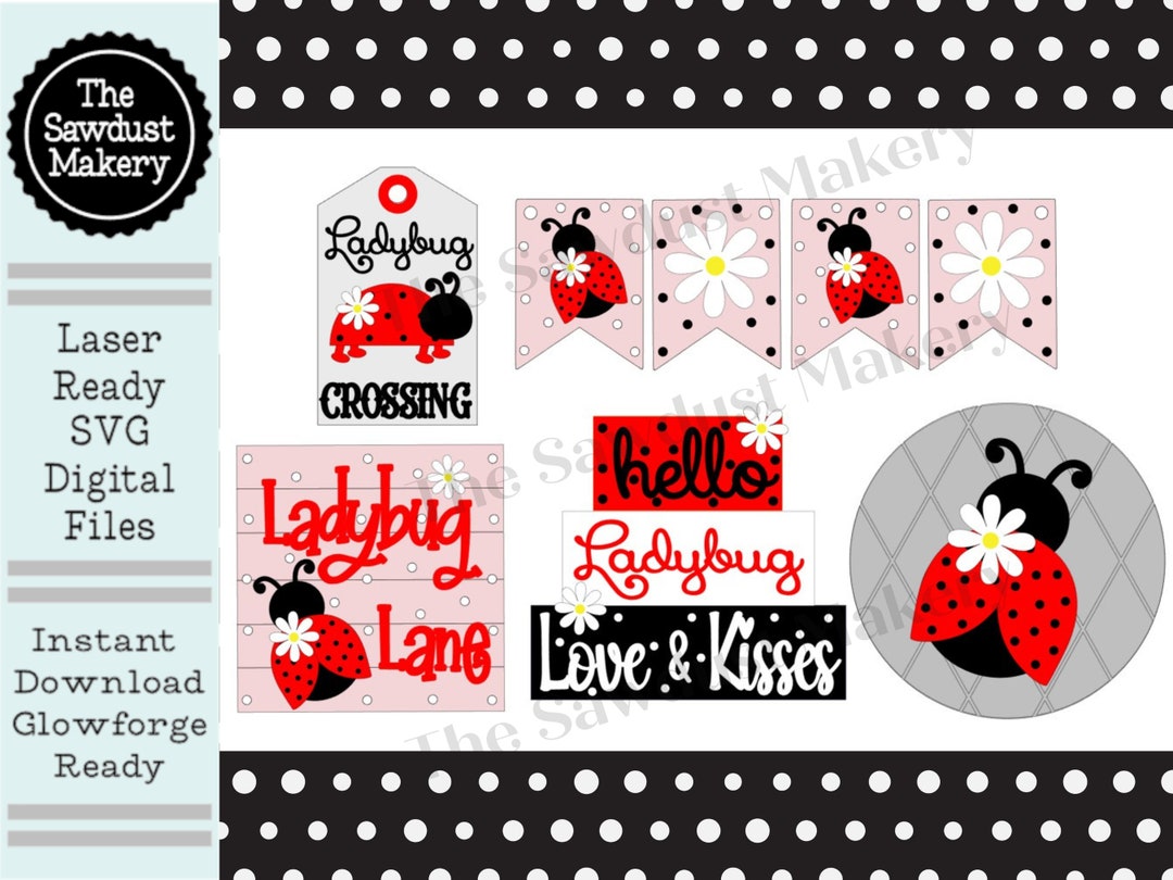 Ladybug Tiered Tray SVG File Laser Cut File Glowforge - Etsy
