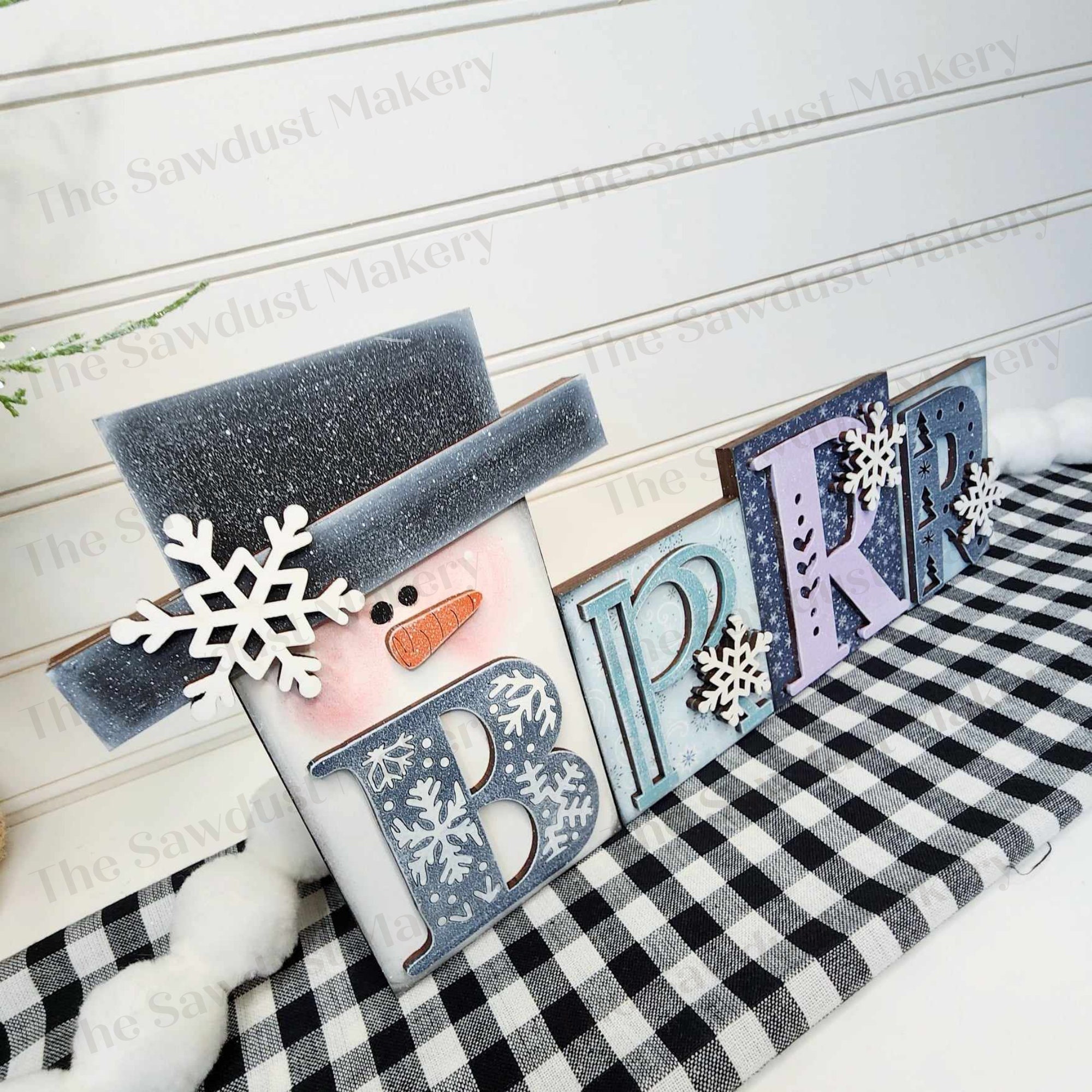 Brrr Word Block SVG | Christmas Word Block SVG | SVG File | Laser Cut ...