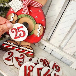 Standing Countdown Gingerbread SVG Laser Cut File | Christmas SVG File ...