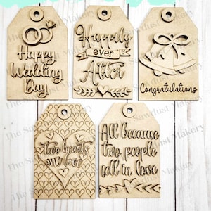 Wedding Tag Gift Card Holder Laser Cut SVG File | Wedding Gift Card ...