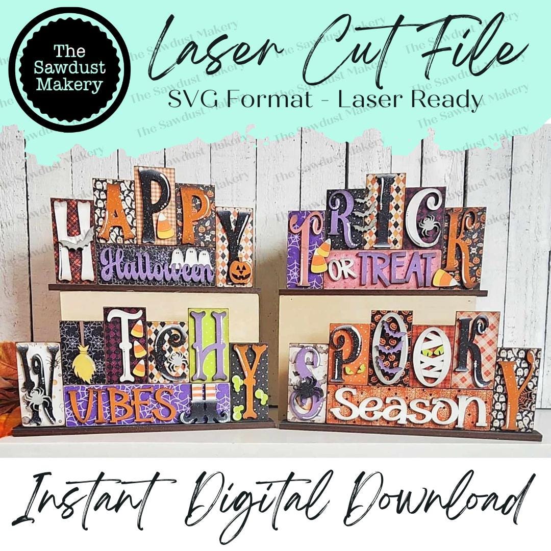 Add-on Mini Halloween Word Block 5 & 6 Letter Sets | Mini Word Block ...