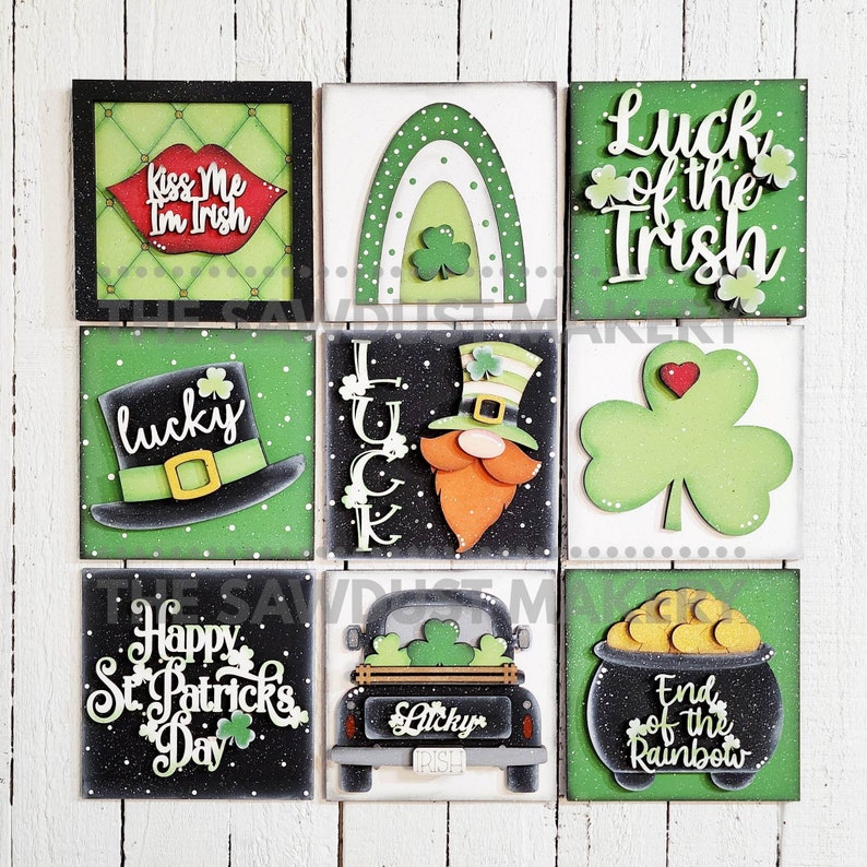 St Patrick's Laser Cut Files | St Patrick's Interchangeable Leaning ...