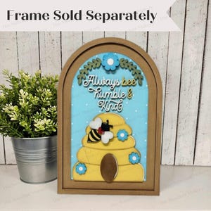 Interchangeable Large Arched Boho Sign Insert | Bee Kind Arched Boho ...