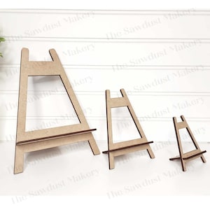Small Sign Easel Holder SVG | Easel SVG | Laser Cut File | Small Wreath ...