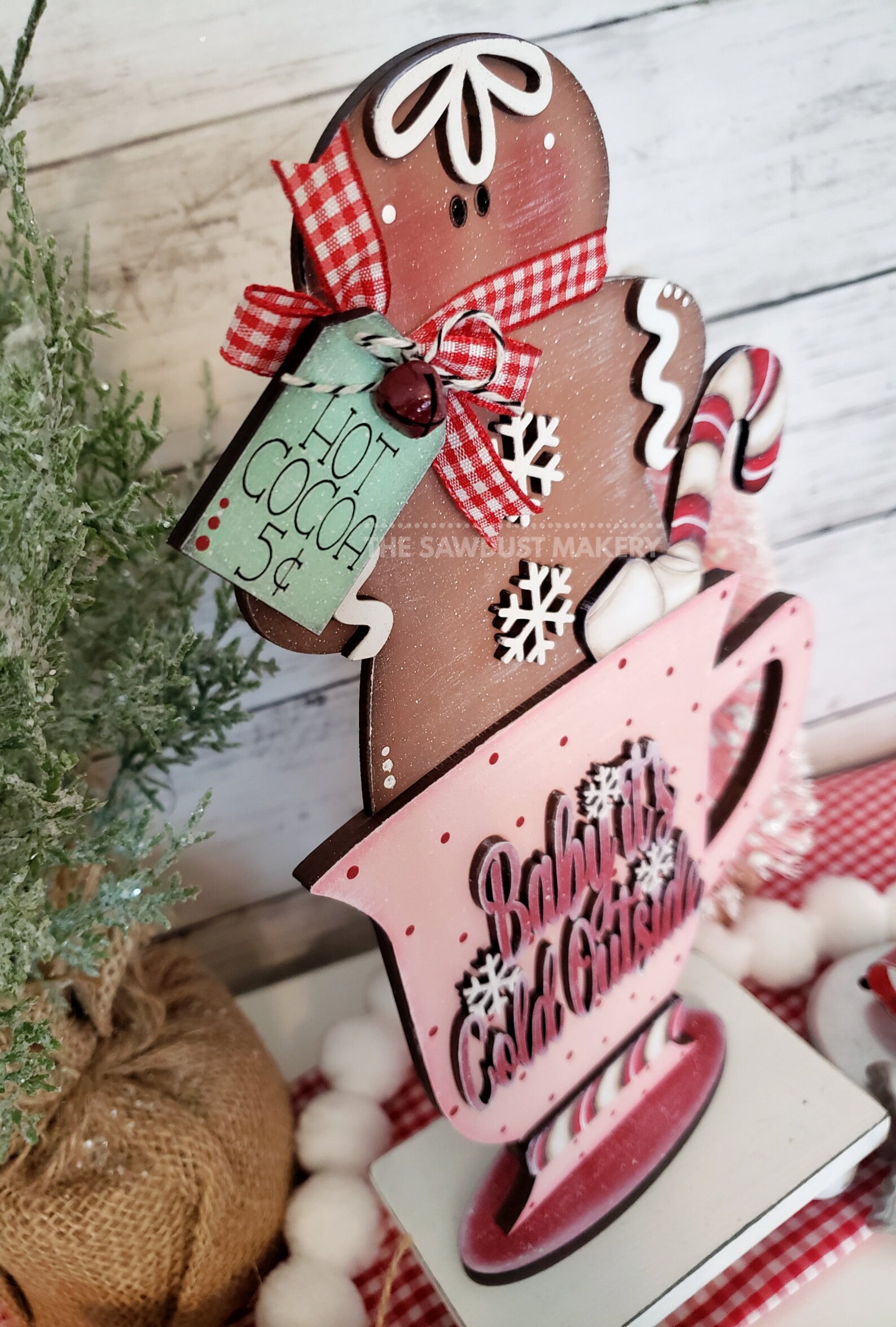 Hot Cocoa Gingerbread Mug SVG File | Laser Cut File | Gingerbread SVG ...