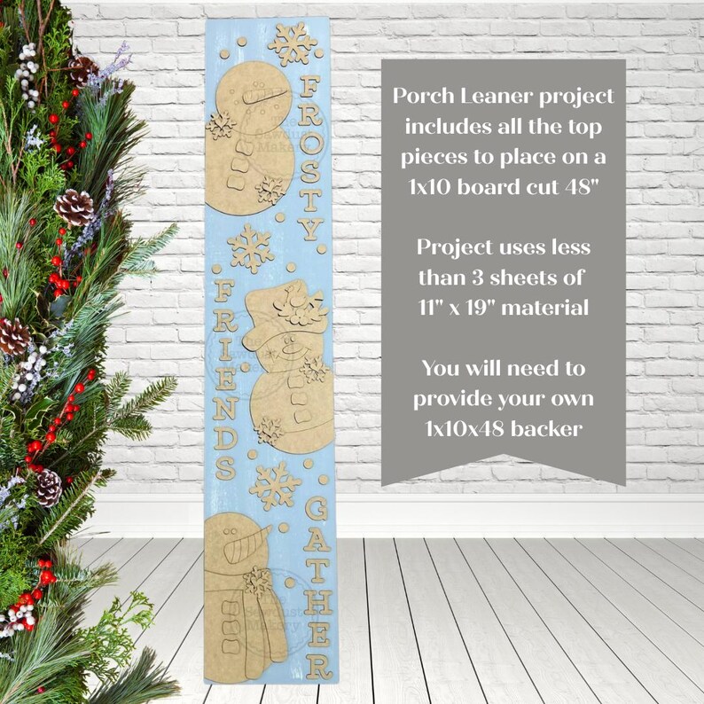 Frosty Friends Snowman Porch Leaner SVG File | Laser Cut File ...