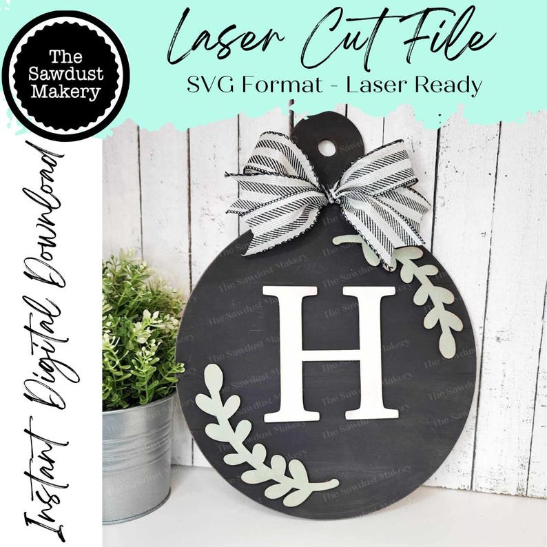 Breadboard Monogram Sign SVG File | Laser Cut File | Home SVG ...