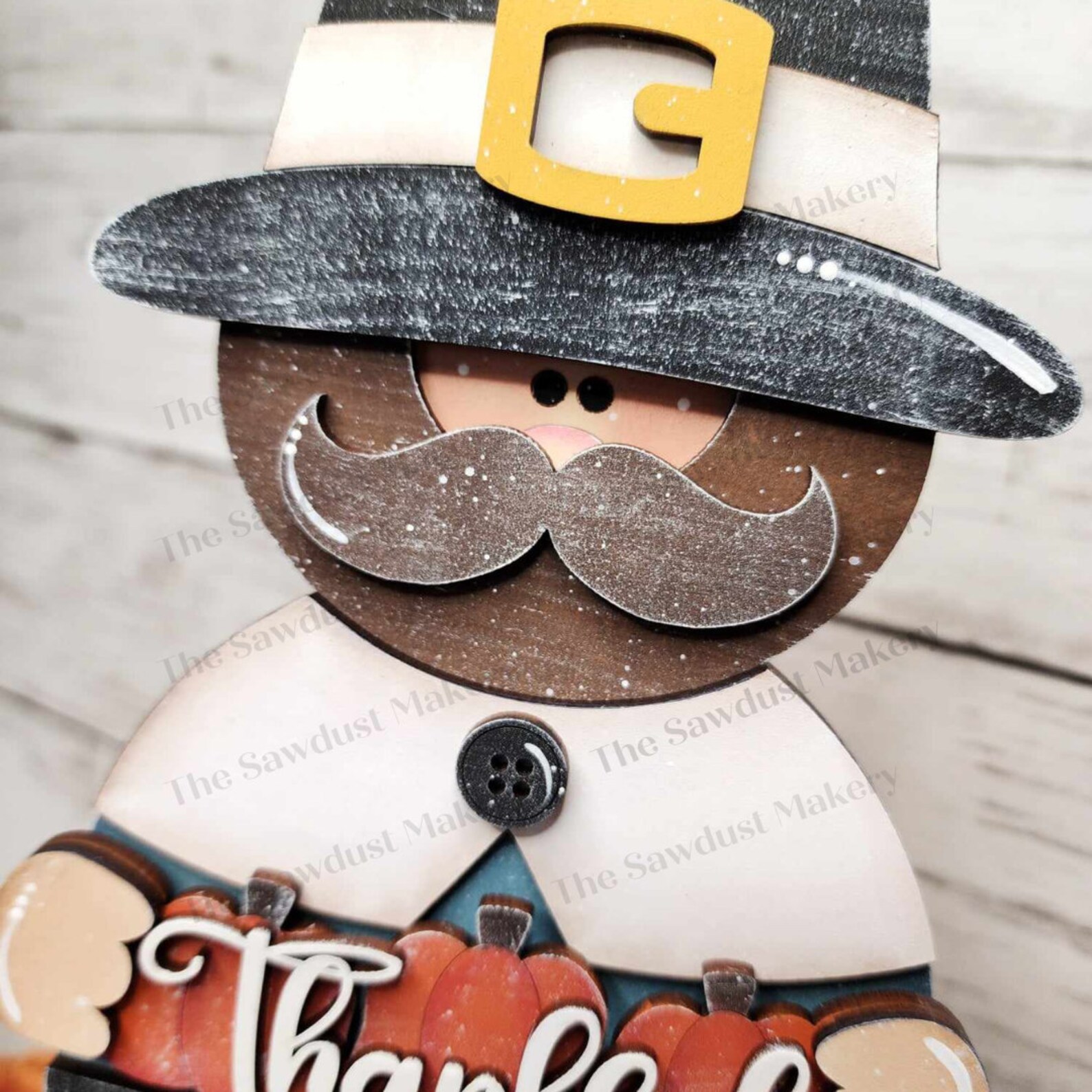 Standing Pilgrim Boy SVG File | Laser Cut File | Thanksgiving Pilgrim ...