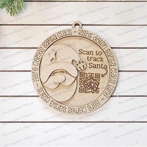 Santa Tracker Christmas Ornament SVG File | Laser Cut File | Santa ...