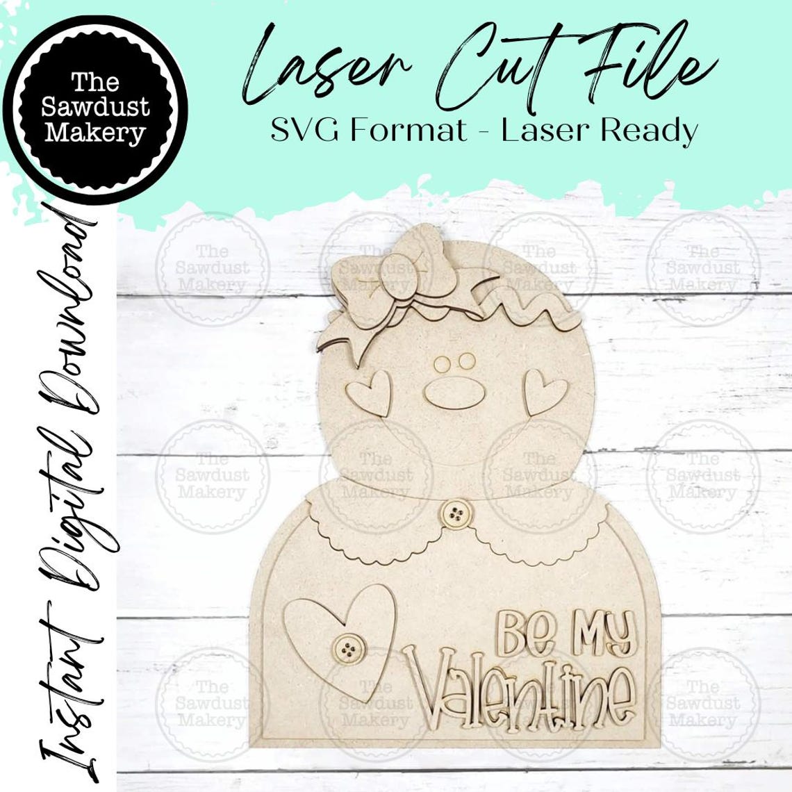 Archivo SVG de chica de San Valentín de jengibre / Corazones / Archivo ...