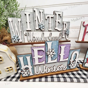 Add-on Mini Winter Word Block 5 & 6 Letter Sets | Mini Word Block Laser ...