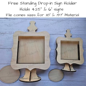 Drop-in Free Standing Sign Holder SVG | Interchangeable Frame SVG ...