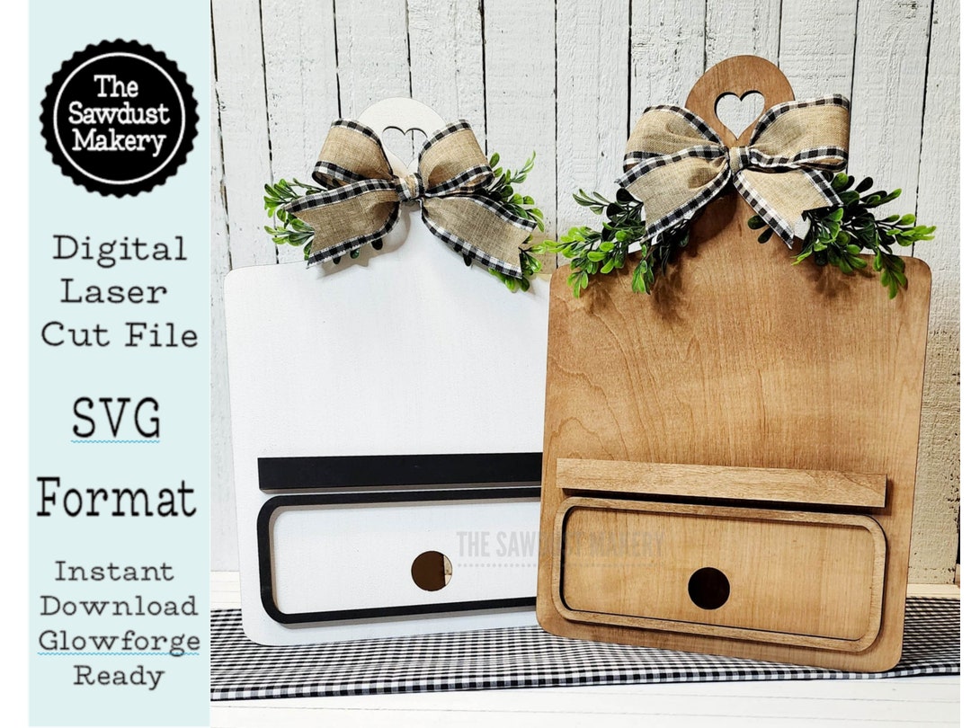 Farmhouse Breadboard SVG | Interchangeable Breadboard Laser Cut File ...