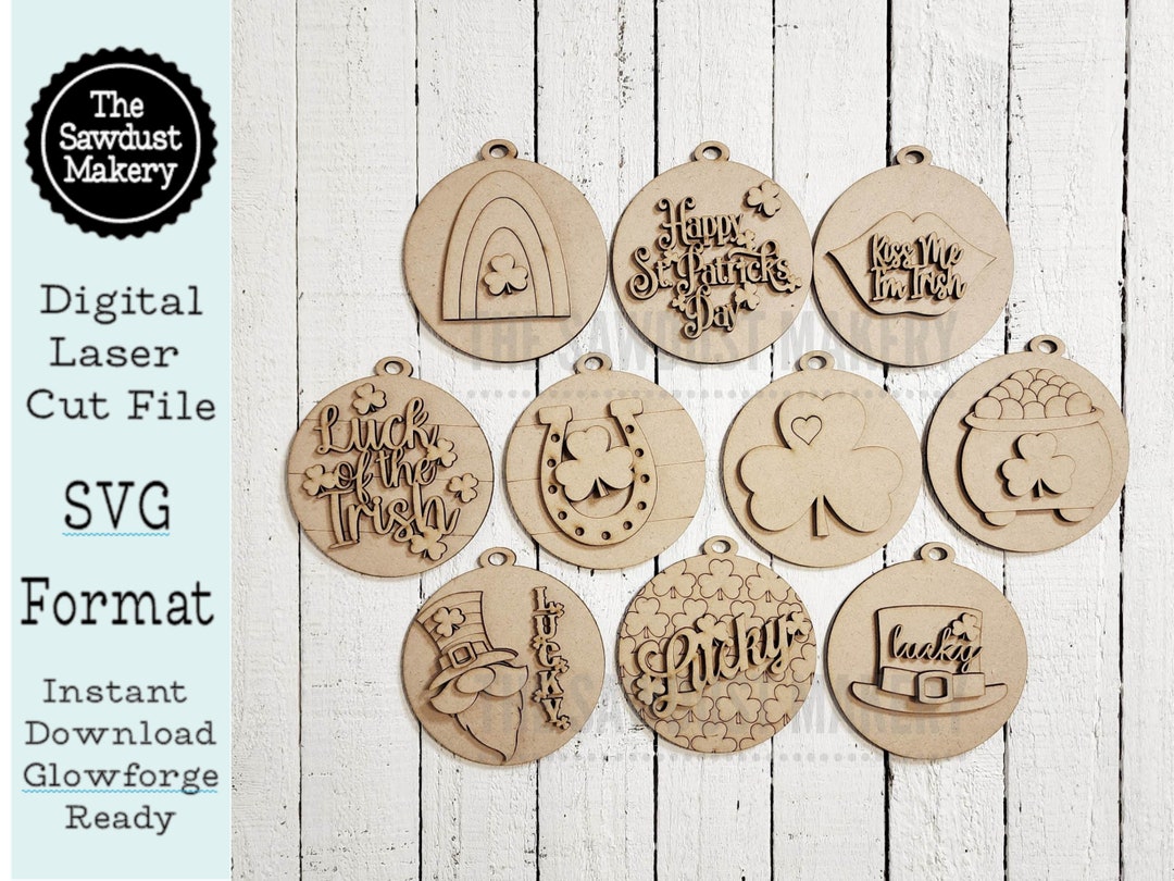 St. Patrick Ornament SVG Laser File St Patrick Laser Cut - Etsy