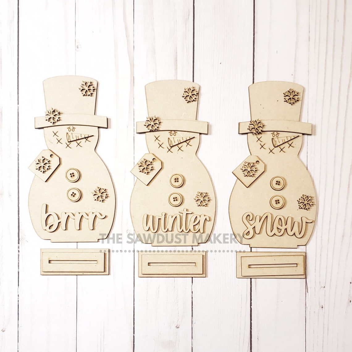 Winter Snowmen Trio SVG | Snowman Laser Cut File Let It Snow ...