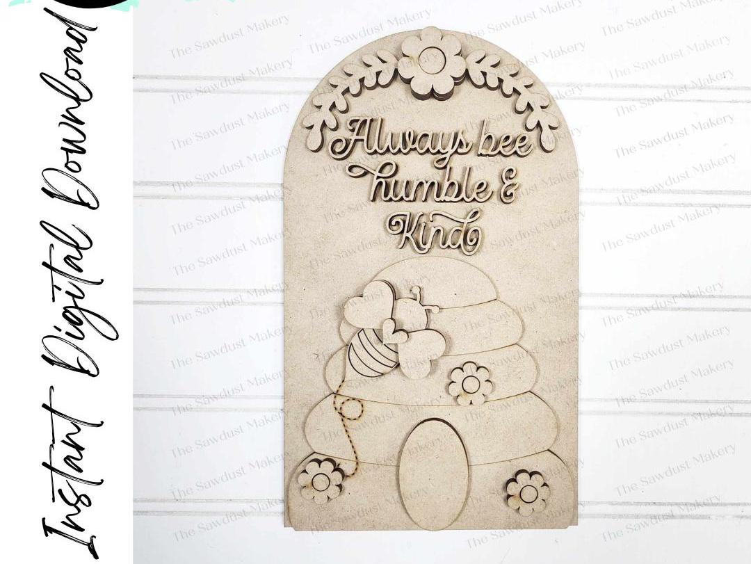 Interchangeable Large Arched Boho Sign Insert | Bee Kind Arched Boho ...
