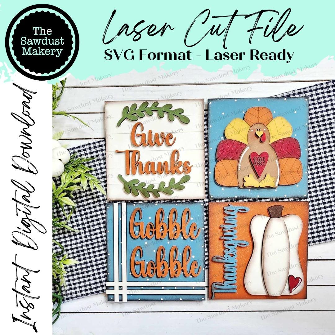 Thanksgiving Sign Laser Cut File | Laser Cut File | Interchangeable ...