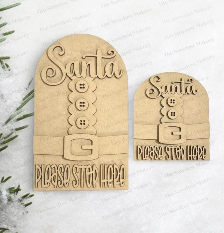 Interchangeable Large & Small Arched Boho Sign Insert | Santa Please ...