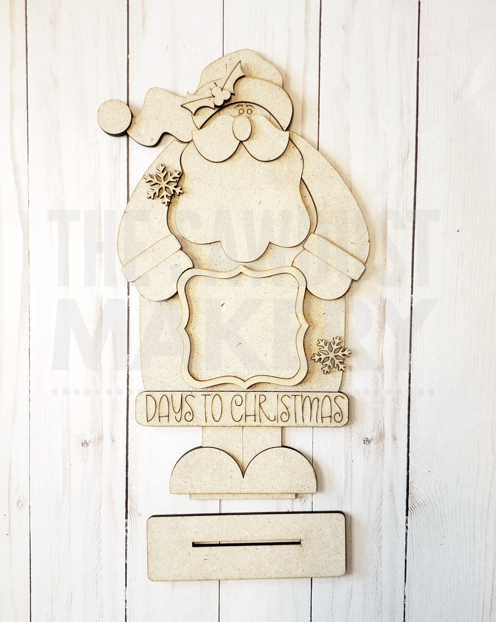 Santa Countdown SVG File Laser Cut File Standing Santa SVG - Etsy Australia